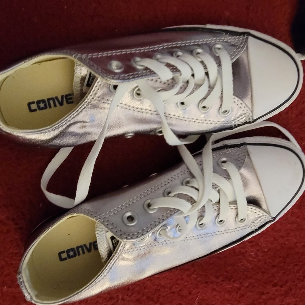 Silver Converse Chuck Taylor Shoes - Gem